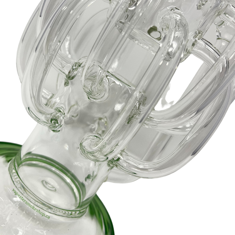 12 Tube Recycler Cyclone Glass Bong – 12 Inch – Vapester Smoke Shop ...